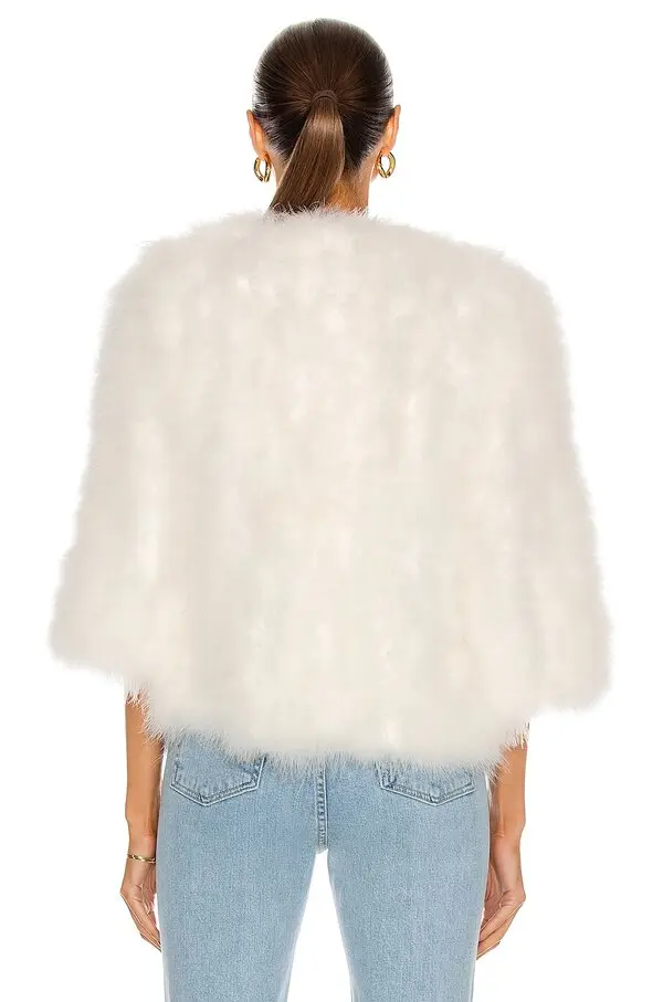 YVES SALOMON Feather Jacket - Blanc