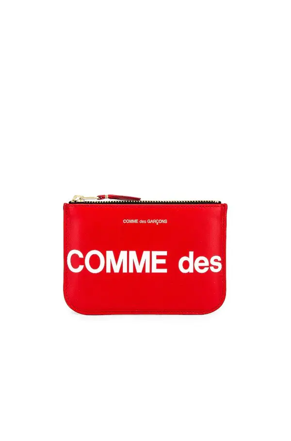 Comme Des Garçons Huge Logo Wallet - Red