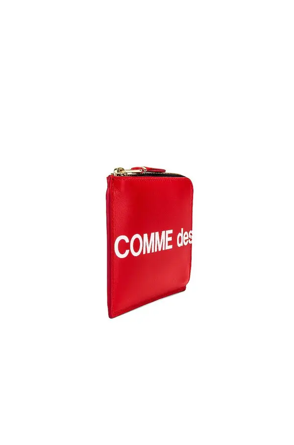 Comme Des Garçons Huge Logo Wallet - Red