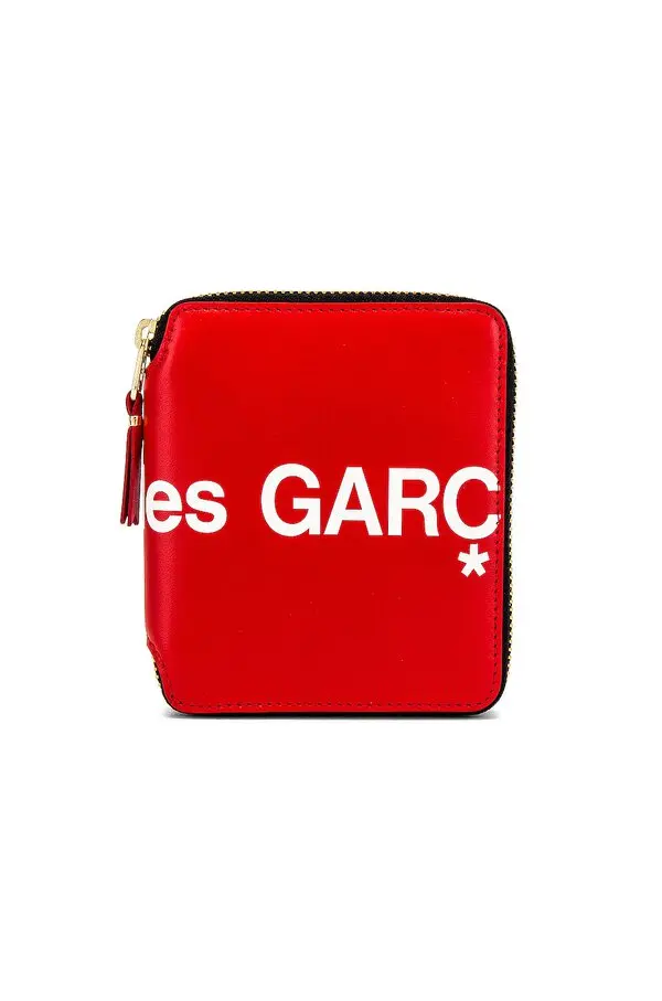Comme Des Garçons Huge Logo Wallet - Red
