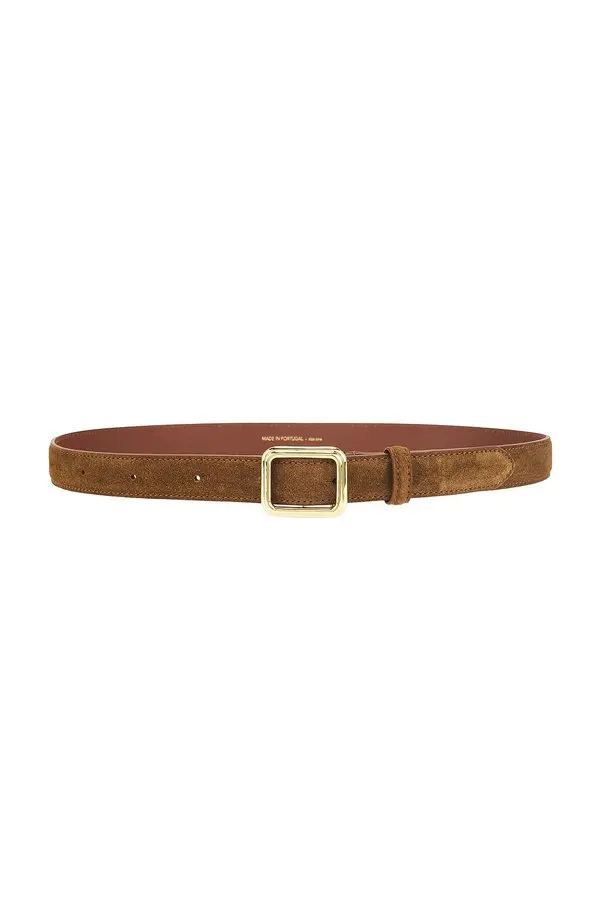Lié Studio Georgia Wide Belt - Maple Brown Suede