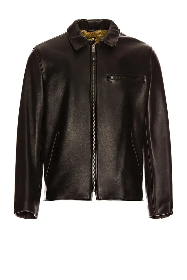 SCHOTT Collar Lamb Leather Jacket