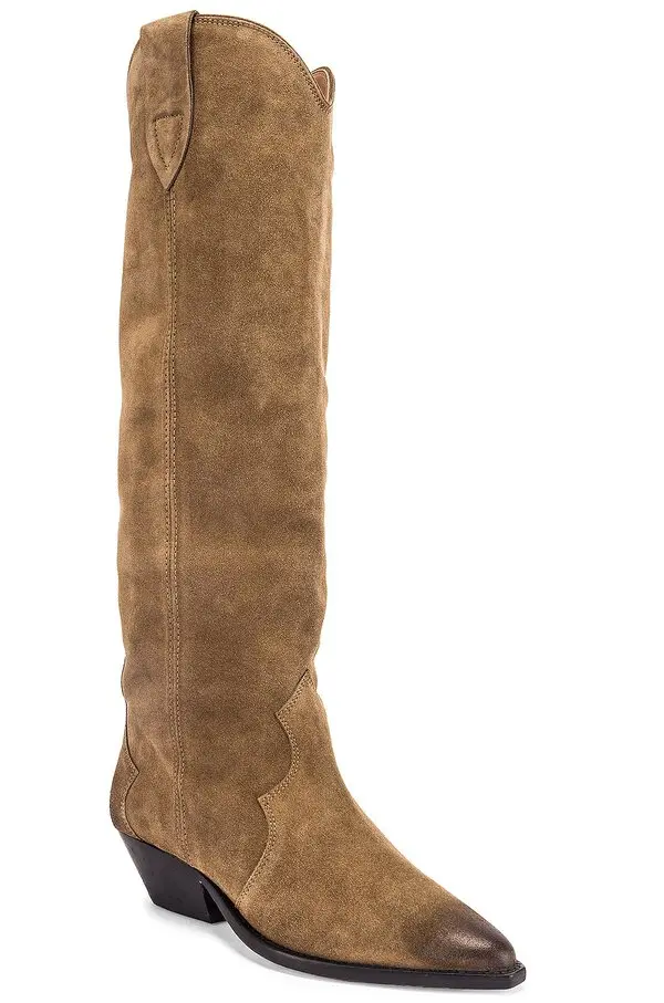 Isabel Marant Denvee Knee High Boots - Taupe
