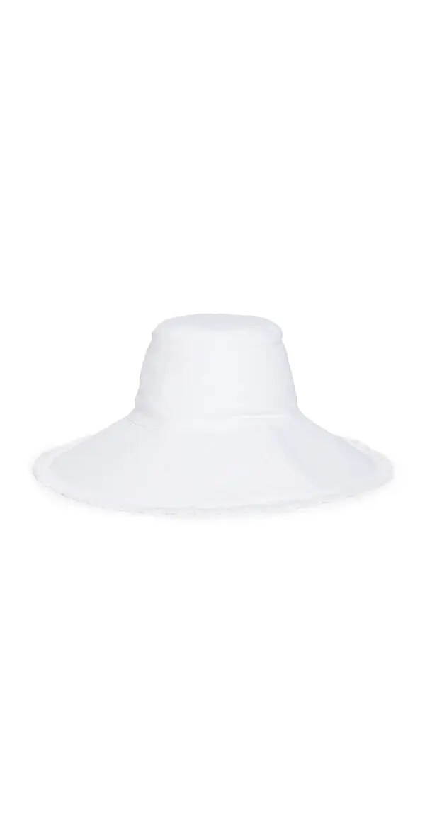 Hat Attack Packable Canvas Wide Brim Hat - Solid White