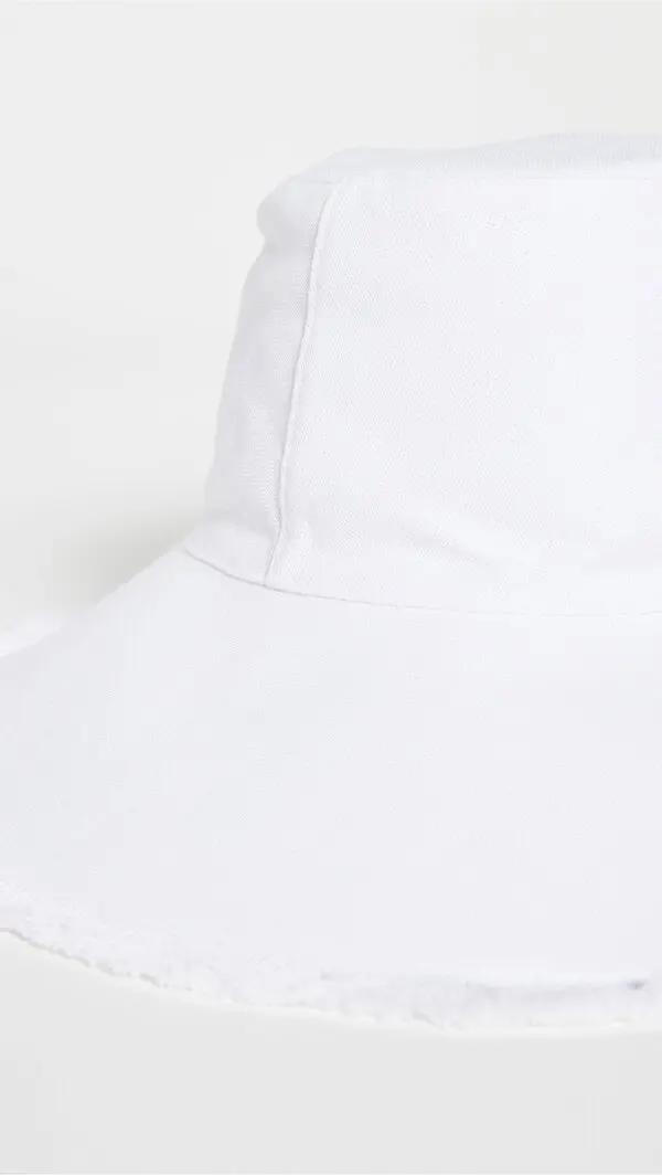 Hat Attack Packable Canvas Wide Brim Hat - Solid White