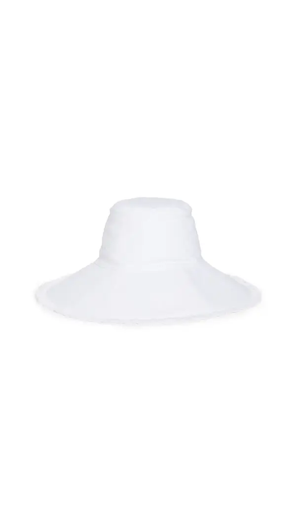 Hat Attack Packable Canvas Wide Brim Hat - Solid White