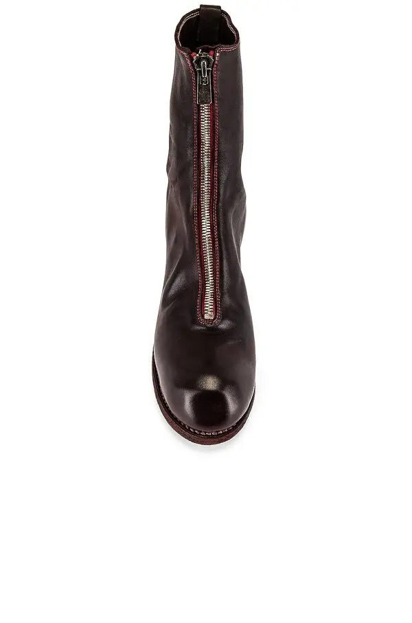 Guidi Pl2 Full Grain Horse Front Zip Boots - Burgundy