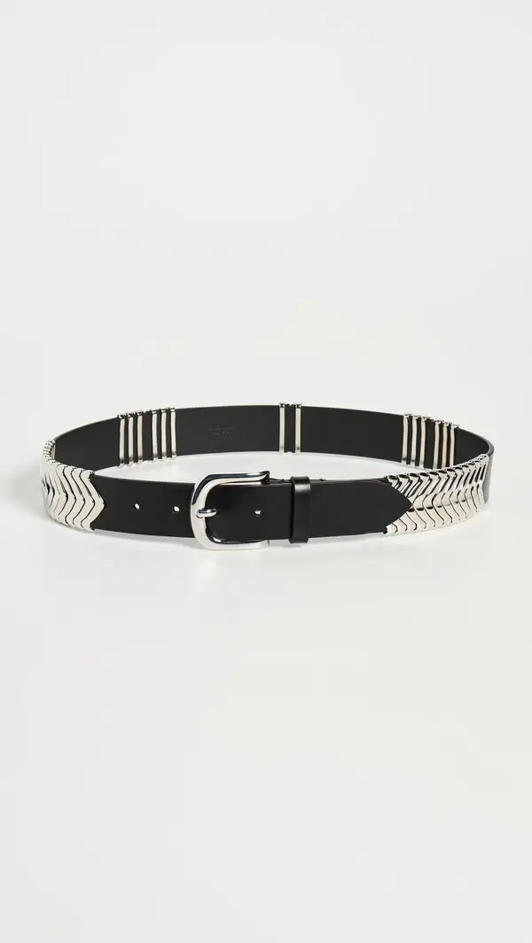 Isabel Marant Tehora Belt - Black/silver