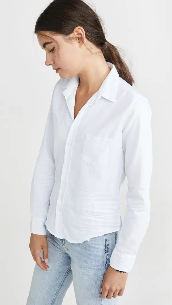 Frank & Eileen Barry Denim Button-down Shirt - White Denim