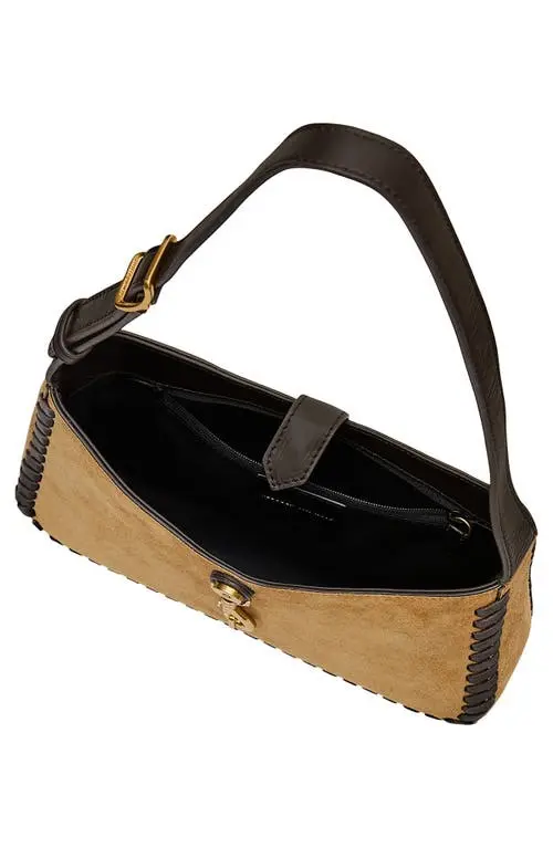 Rebecca Minkoff Megan Suede Shoulder Bag With Whipstitch Trim