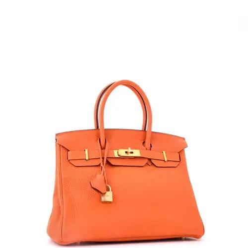 Hermès Birkin Handbag Togo With Gold Hardware 30 - Orange