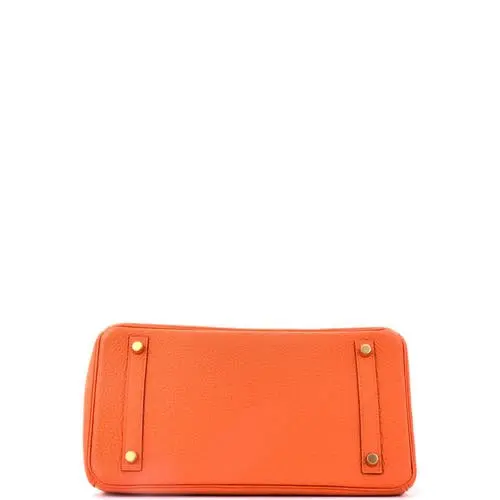Hermès Birkin Handbag Togo With Gold Hardware 30 - Orange