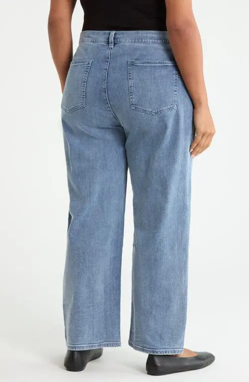 Eileen Fisher Straight Leg Ankle Jeans - Cloud Indigo