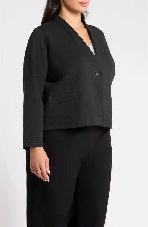 Eileen Fisher High Collar Crop Jacket