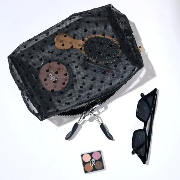 URBAN EXPRESSIONS See Through You Cosmetic & Travel Organizer Pouch - Black