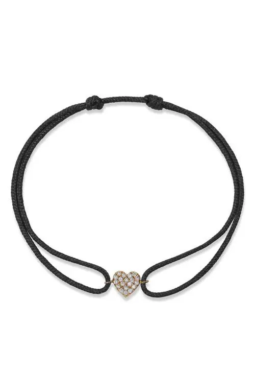 Anzie Love Letter Pavé Heart Bracelet