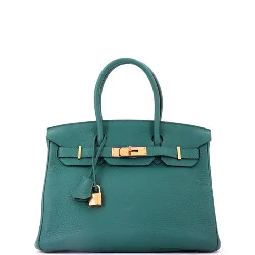Hermès Birkin Handbag Togo With Gold Hardware 30 - Green