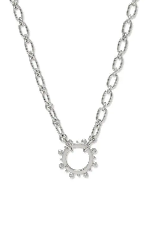 Anzie Dew Drop Marine Pavé Story Catcher Necklace