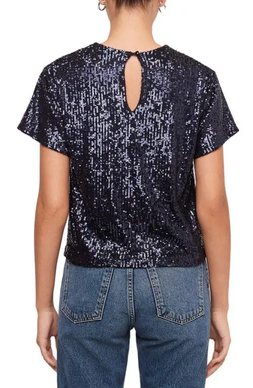 Fifteen Twenty Sequined Crewneck Top