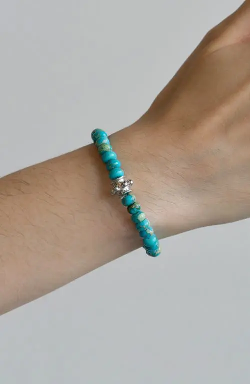 Anzie Bohème Smooth Jasper Rondelle Stretch Bracelet
