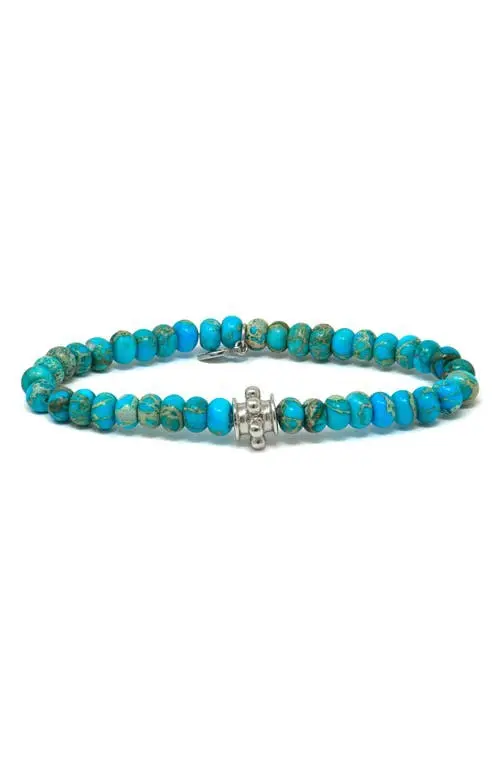 Anzie Bohème Smooth Jasper Rondelle Stretch Bracelet - Turquoise