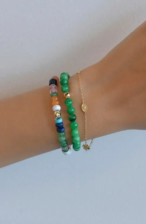 Anzie Boheme" 14k Gold Multi Gemstone Bracelet
