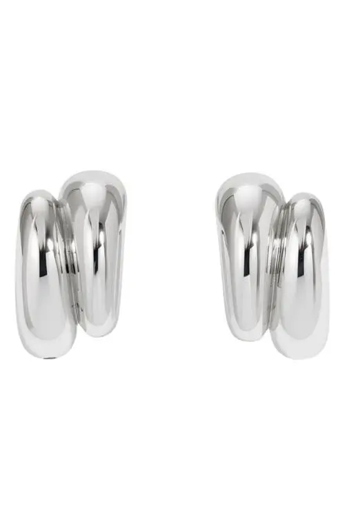 Lili Claspe Manon Double Hoop Earrings - Silver