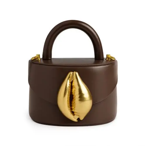 FLORE K. Viera Cowrie Shell Bag - Dark Brown
