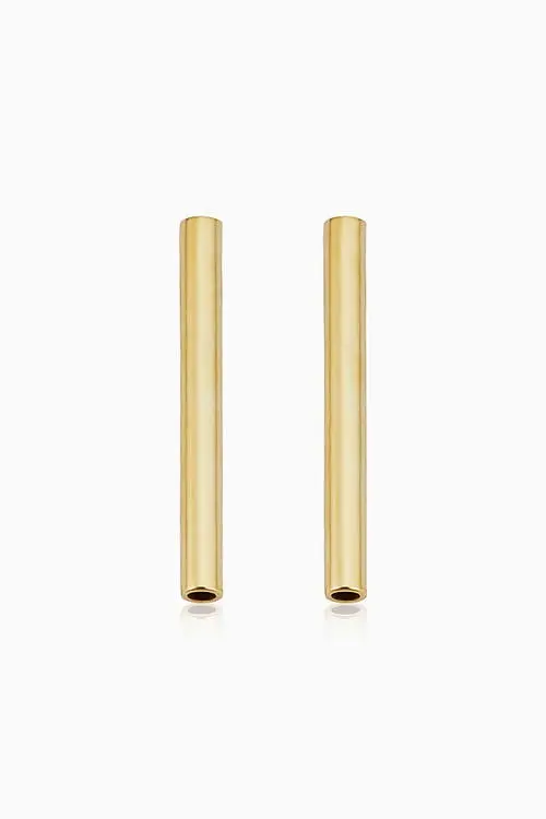 ORADINA 14k Arezzo Stud Earrings - Yellow Gold