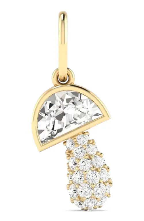 EVERLEE 14k Gold Lab-grown Diamond Mushroom Pendant Charm