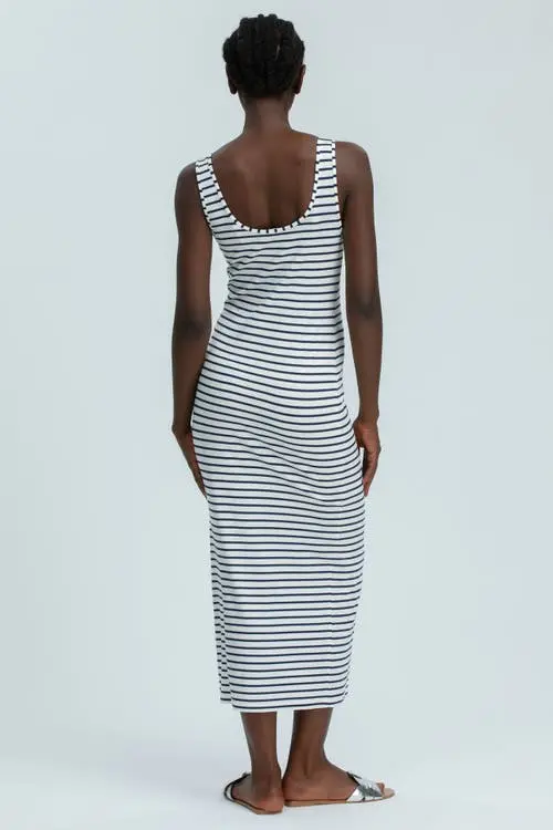 PIETRO BRUNELLI Formentera Striped Maternity Tank Dress