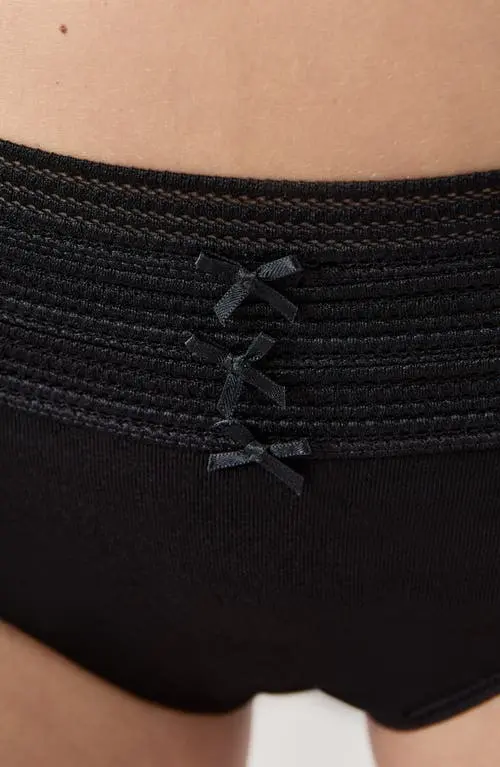 ETAM Jack 3-pack Lace Trim Cotton Blend Bikini Panties - Black