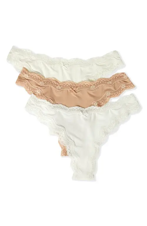 ETAM Jim Micro 3-pack Thongs - Beige Multicolor