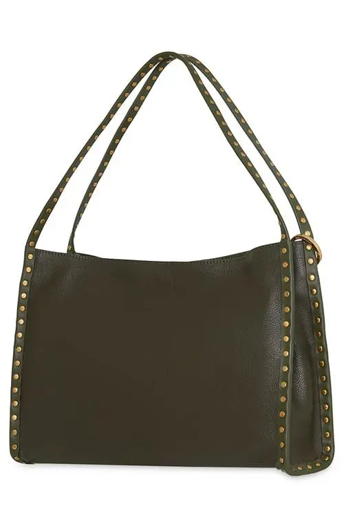 Rebecca Minkoff Dylan Leather Shoulder Bag With Studs And Tassel Charm - Olive