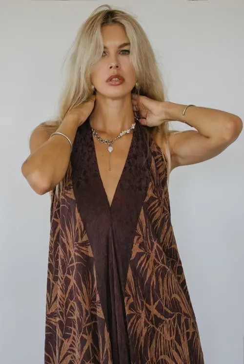 SUN CHILD Classic Silk Dress Michi