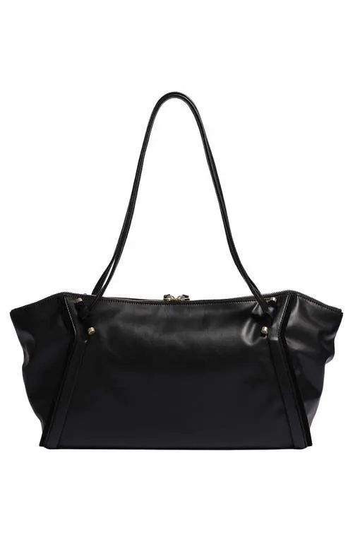KENNETH COLE Highline Top Zip Leather Tote - Black
