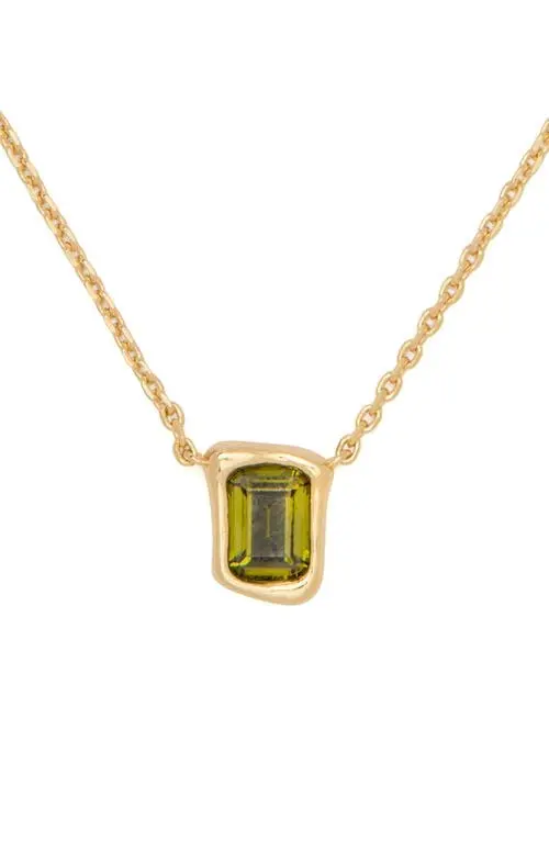 Kate Spade New York Molten Glass Pendant Necklace - Green/ Gold