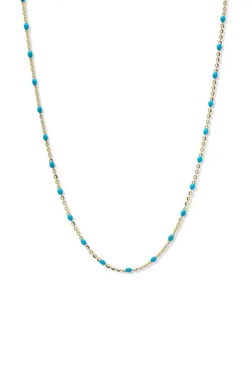 Anzie Bohème Beaded Enamel Station Necklace - Turquoise