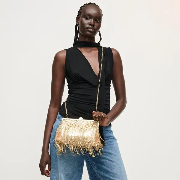 URBAN EXPRESSIONS Celestia Evening Bag - Gold
