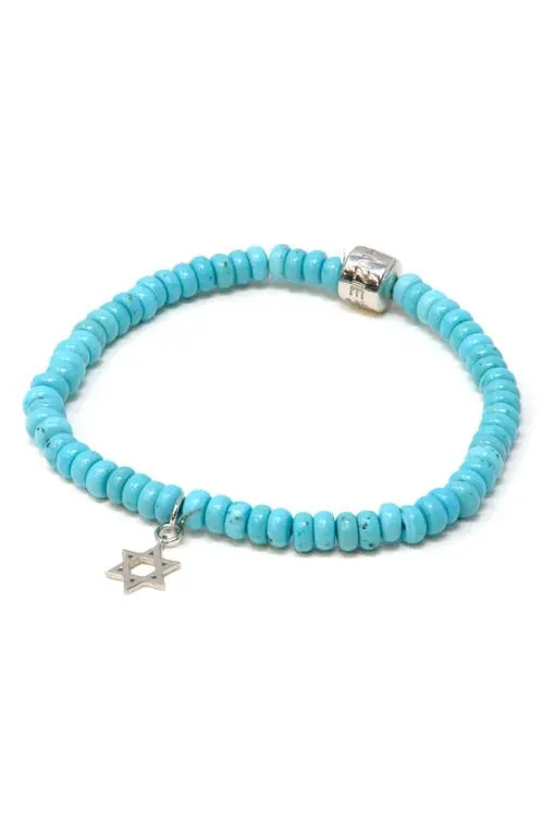 Anzie Star Of David Beaded Bracelet - Turquoise