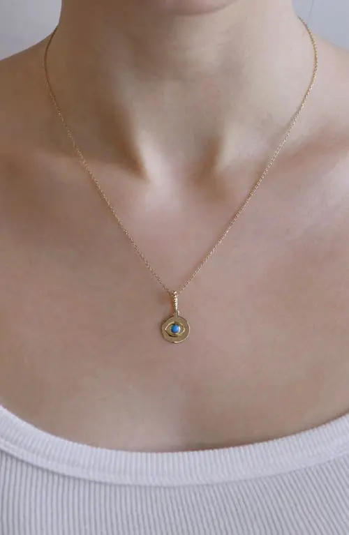Anzie Evil Eye Disc Pendant