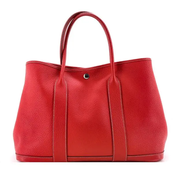 Hermès Garden Party Tote Leather 36 - Rouge Casaque
