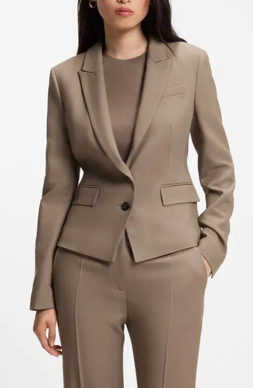 BOSS Jia Single Button Blazer - Walnut