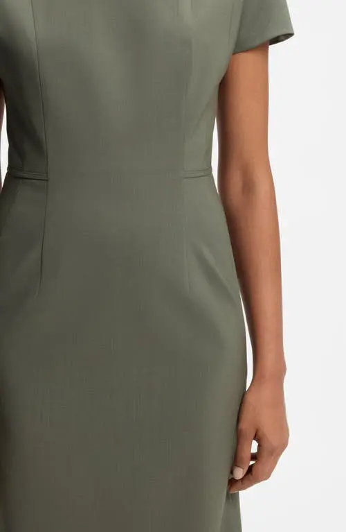 BOSS Dinerah Virgin Wool Sheath Dress