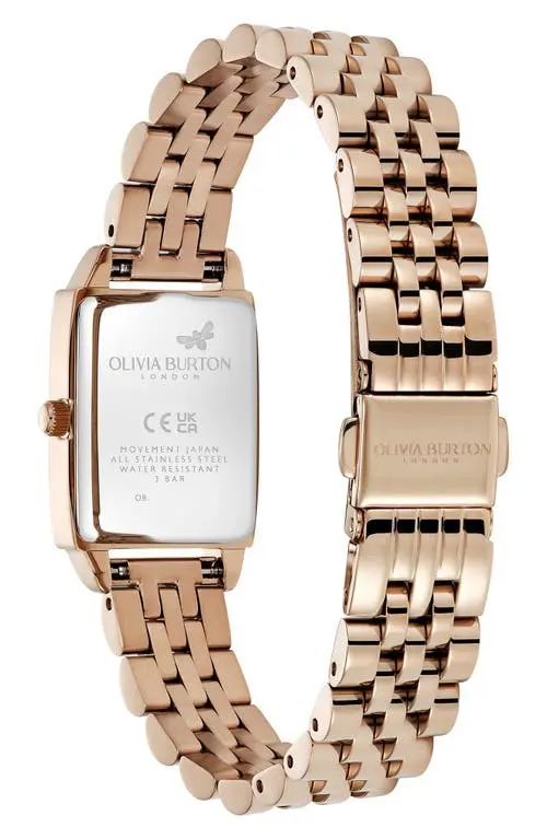 OLIVIA BURTON Classics Rectangular Bracelet Watch - White