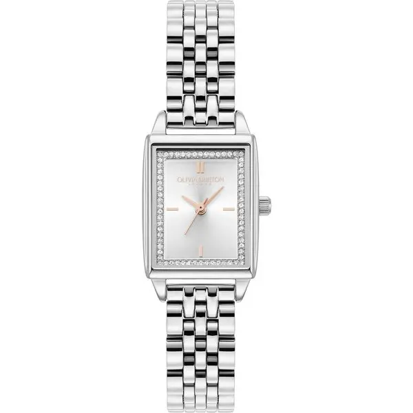 OLIVIA BURTON Classics Rectangular Bracelet Watch - White