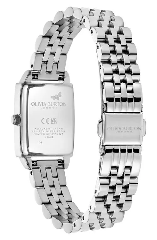 OLIVIA BURTON Classics Rectangular Bracelet Watch - White