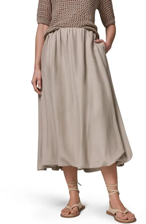 Donna Karan New York Linen Blend Bubble Skirt - Tuscan Grey