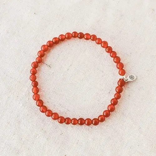 TINY RITUALS Carnelian Energy Bracelet - Red / Orange