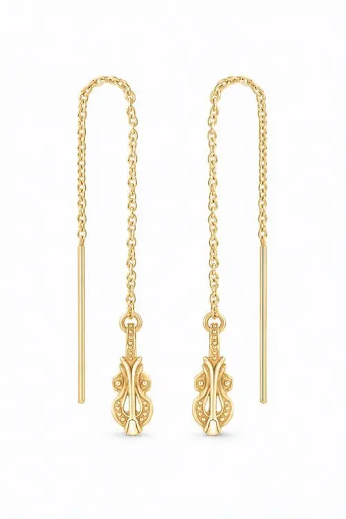ASTOR & ORION Melody Threader Earrings - Gold
